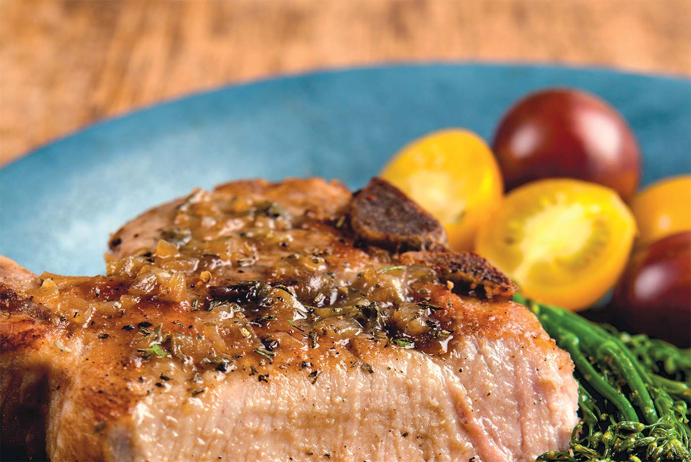 Pan-Roasted Berkshire Pork Chops with Vermont Ice Cider